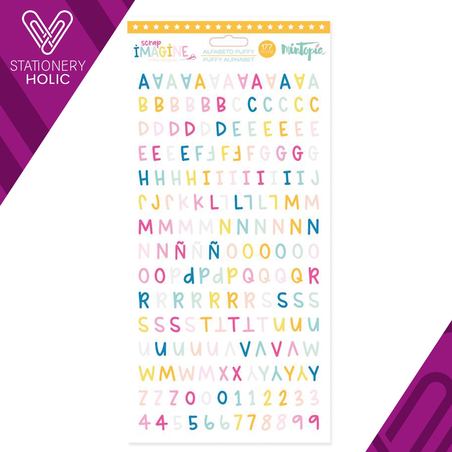 Mintopia - Puffy Stickers - Imagine Alpha – StationeryHolic